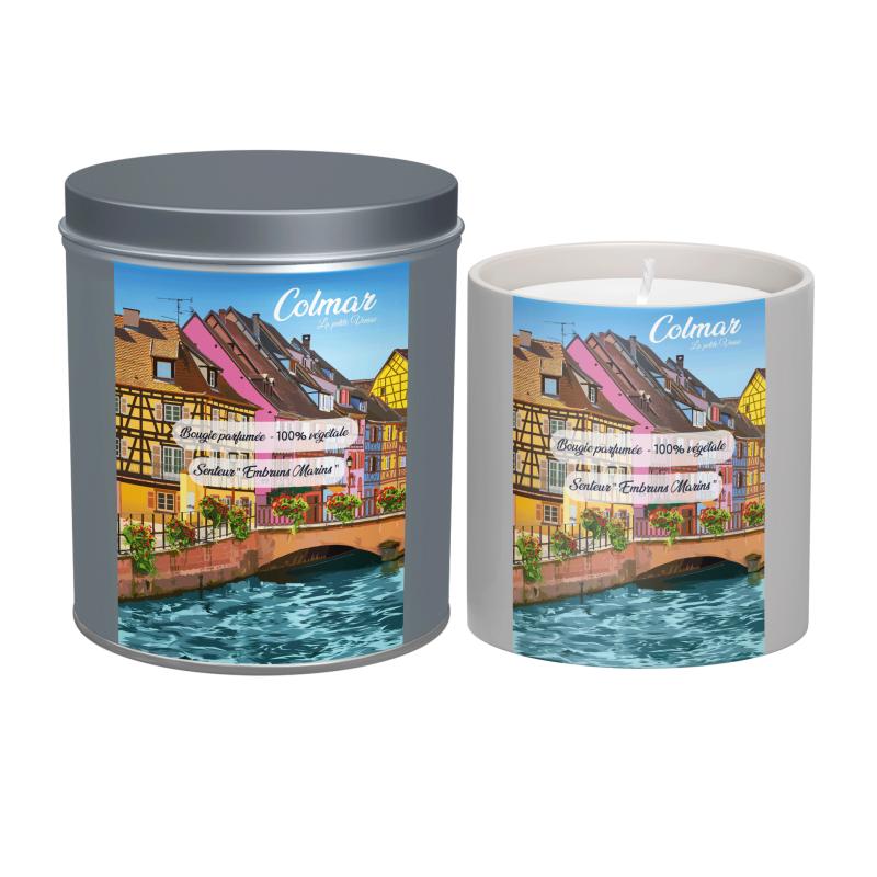 Bougie parfumée de la ville de Colmar Senteur Fleur de coton