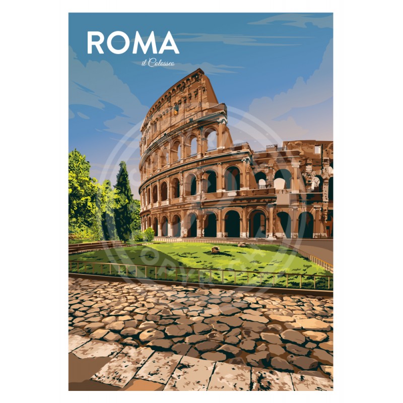 Affiche de Rome Format 50 x 70 cm Support Papier 250g satin