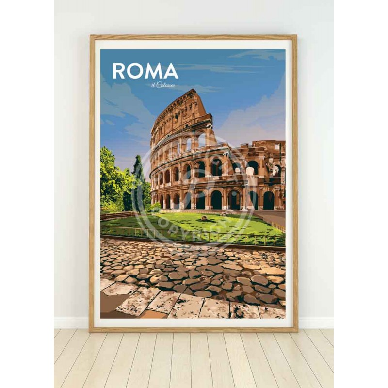 Affiche de Rome Format 50 x 70 cm Support Papier 250g satin