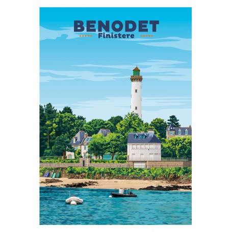 Affiche de Benodet Format 30 x 40 cm Support Papier 250g satin