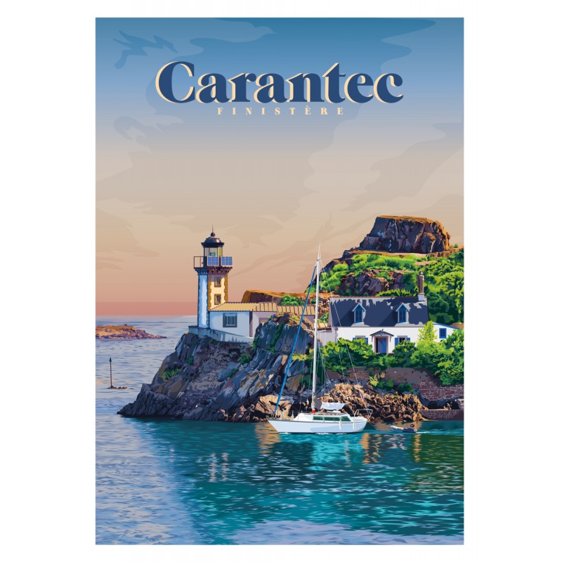Affiche de Carantec Format 30 x 40 cm Support Papier 250g satin