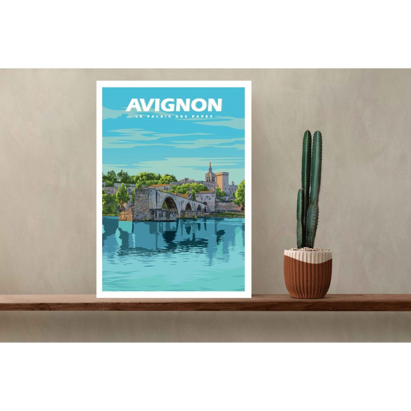 Affiche de Avignon - Le Palais des Papes Format 30 x 40 cm Support ...